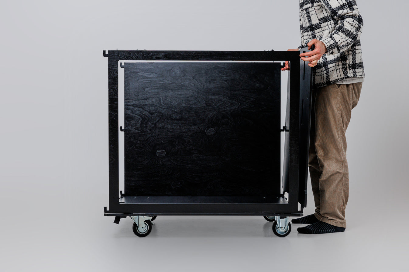 Black Mobile Coffee Cart | Portable Coffee Station with Storage – Cartssify