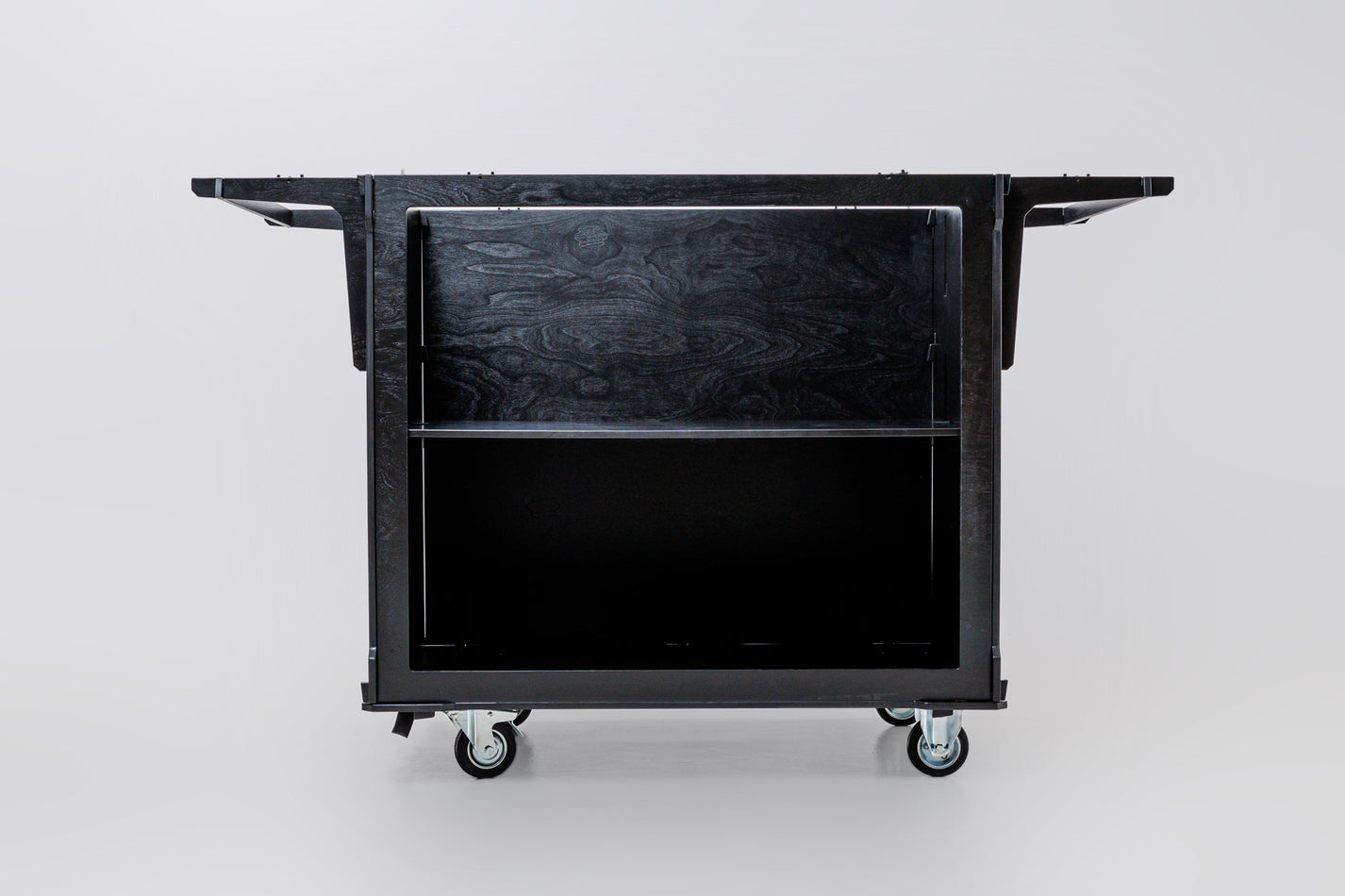 Black Mobile Coffee Cart | Portable Coffee Station with Storage – Cartssify