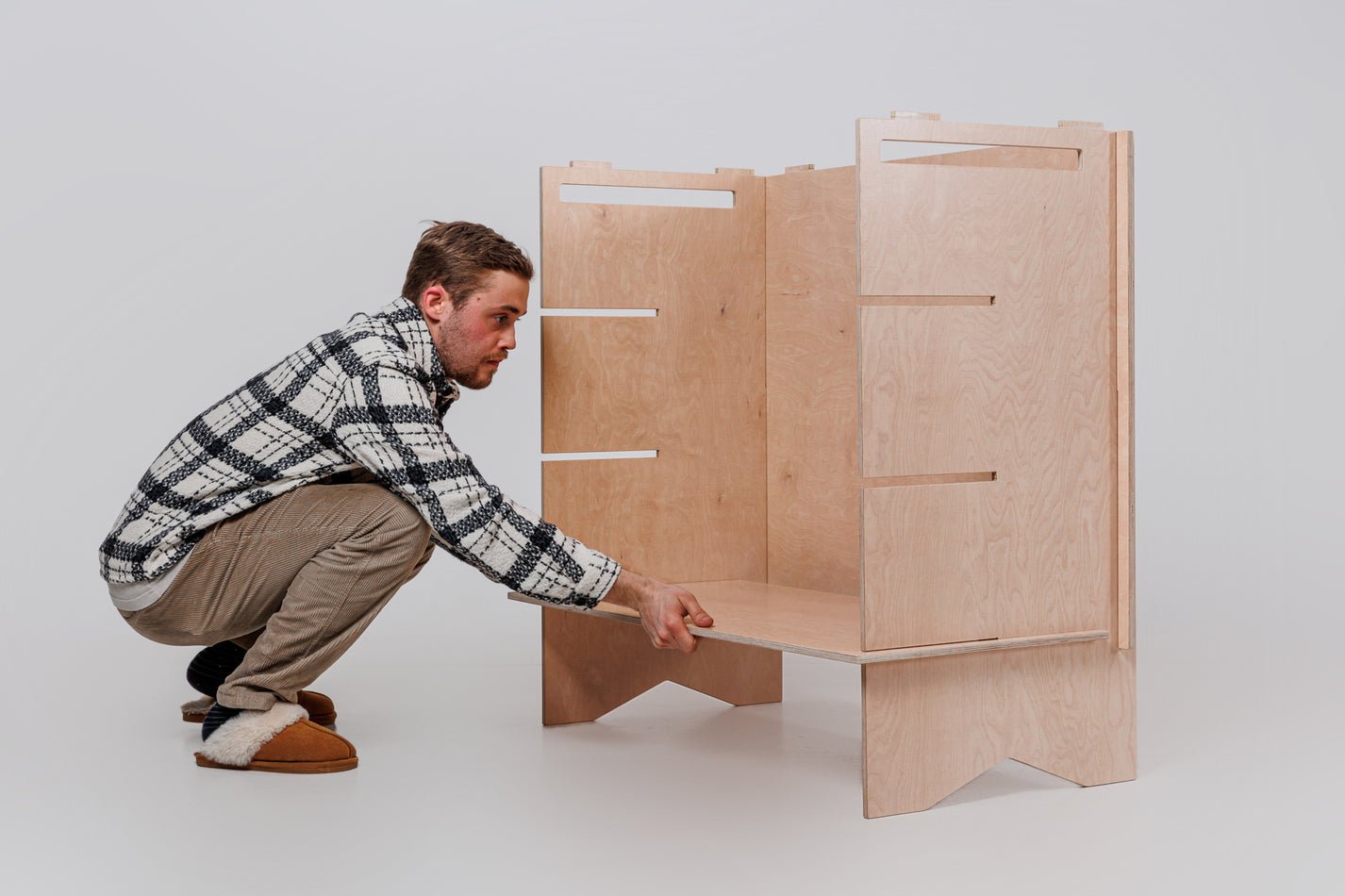 Portable Counter Display Natural 2 shelves – Cartssify