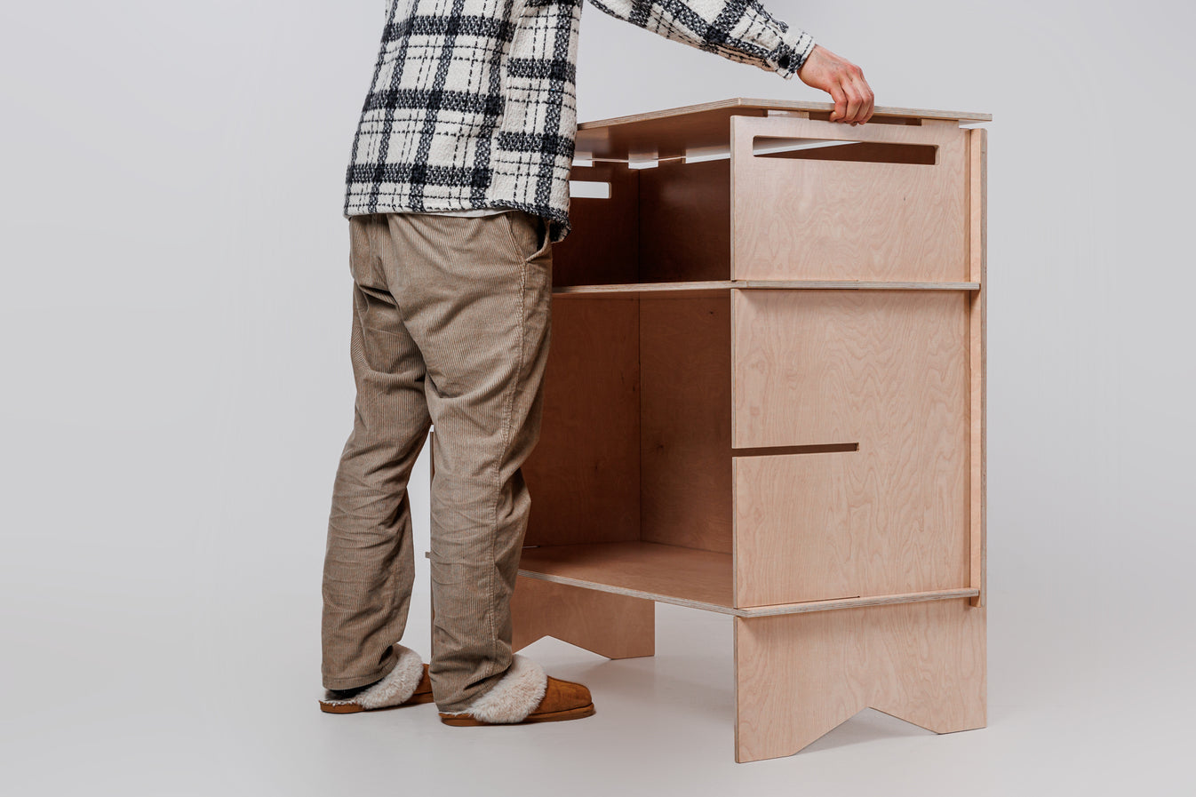 Portable Counter Display Natural 2 shelves – Cartssify